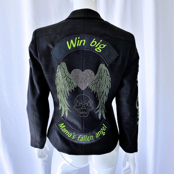 Versace | Jackets & Coats | Poison Fallen Angel Rhinestone Versace ...
